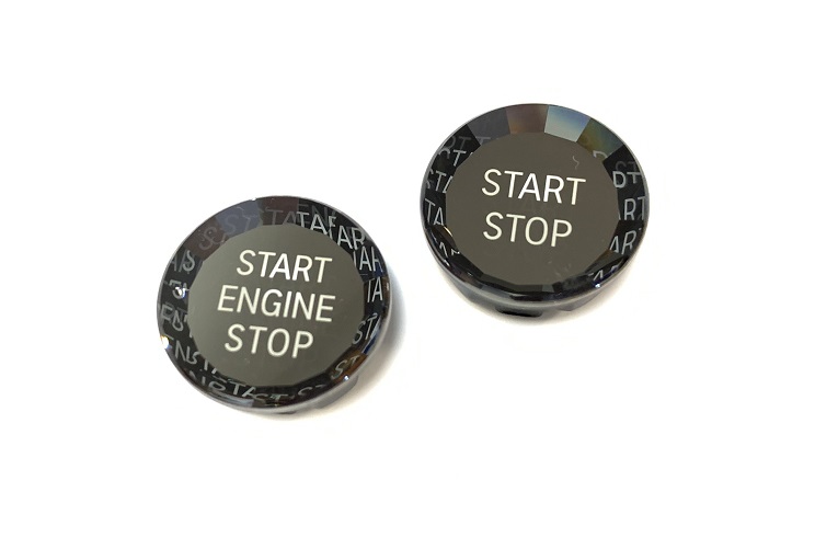 Start-Stopp knapp Krystall